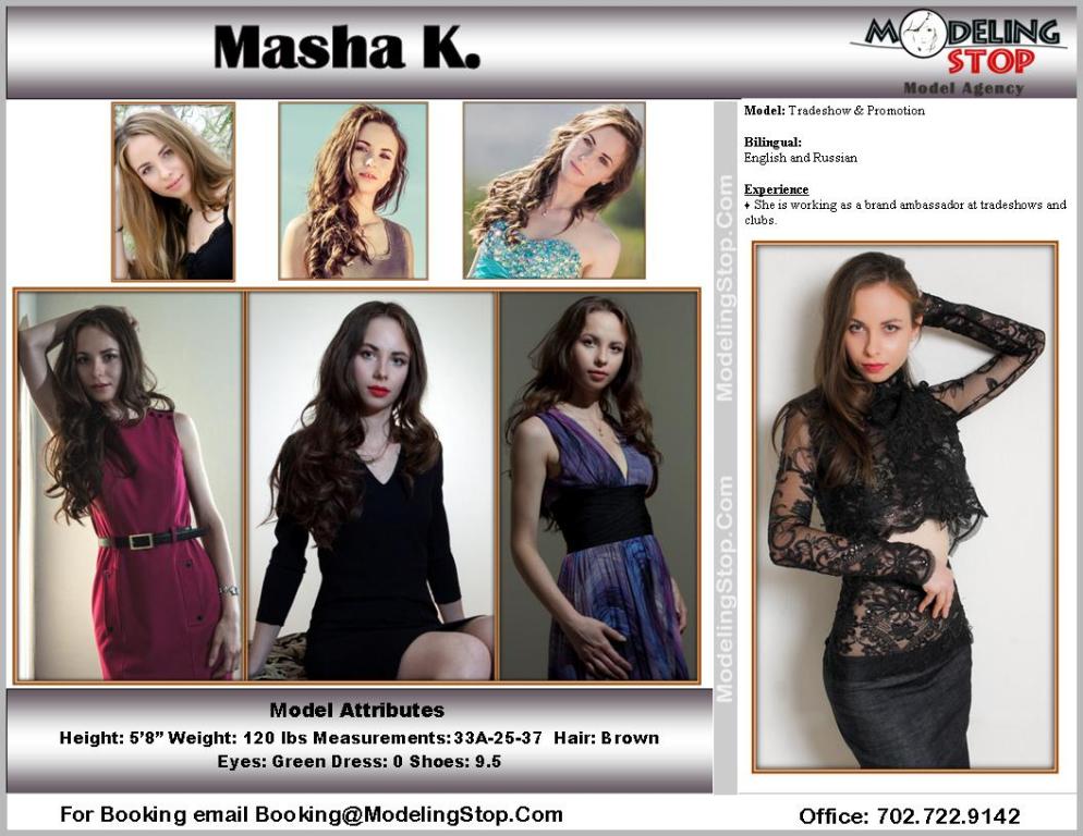 Masha K Model Las Vegas Las Vegas Cabana Girls Atmosphere Models